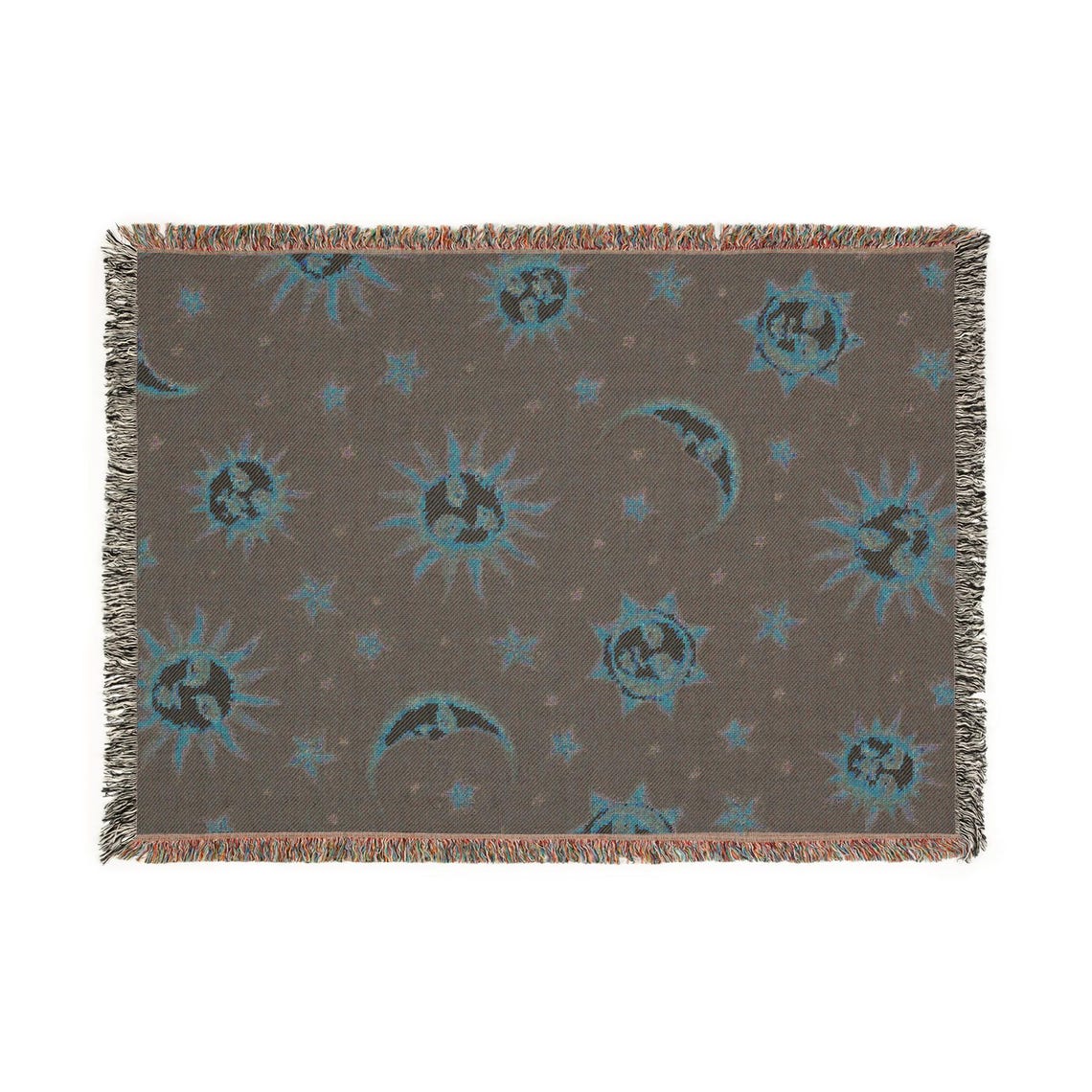 Celestial Woven Blanket: Whimsigoth Starry Tapestry, 100% Cotton - Etsy