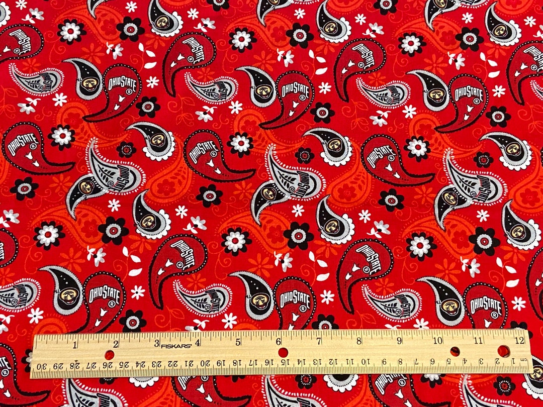 OSU Fabric, Ohio State Fabric, Smaller Logo OSU Fabric, Cotton/poly ...