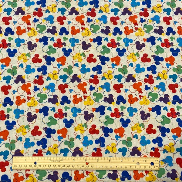 Mickey Heads Fabric - Etsy