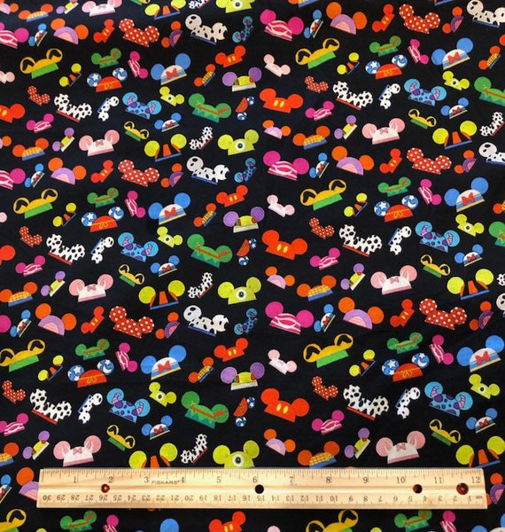 Disney Fabric Mickey Fabric Character Ears Large Logos - Etsy