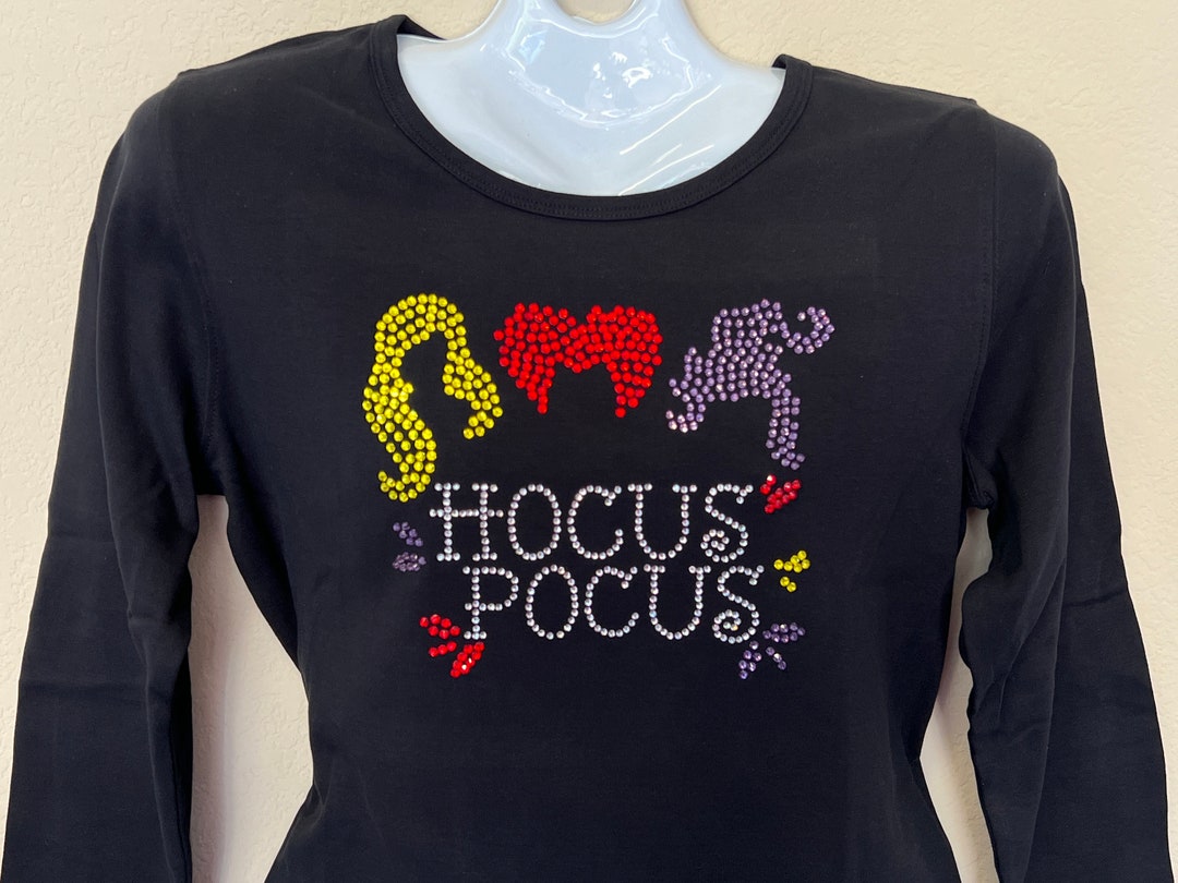 Hocus Pocus, MNSSHP, Rhinestone Crystal Women's Shirt, Short or Long ...