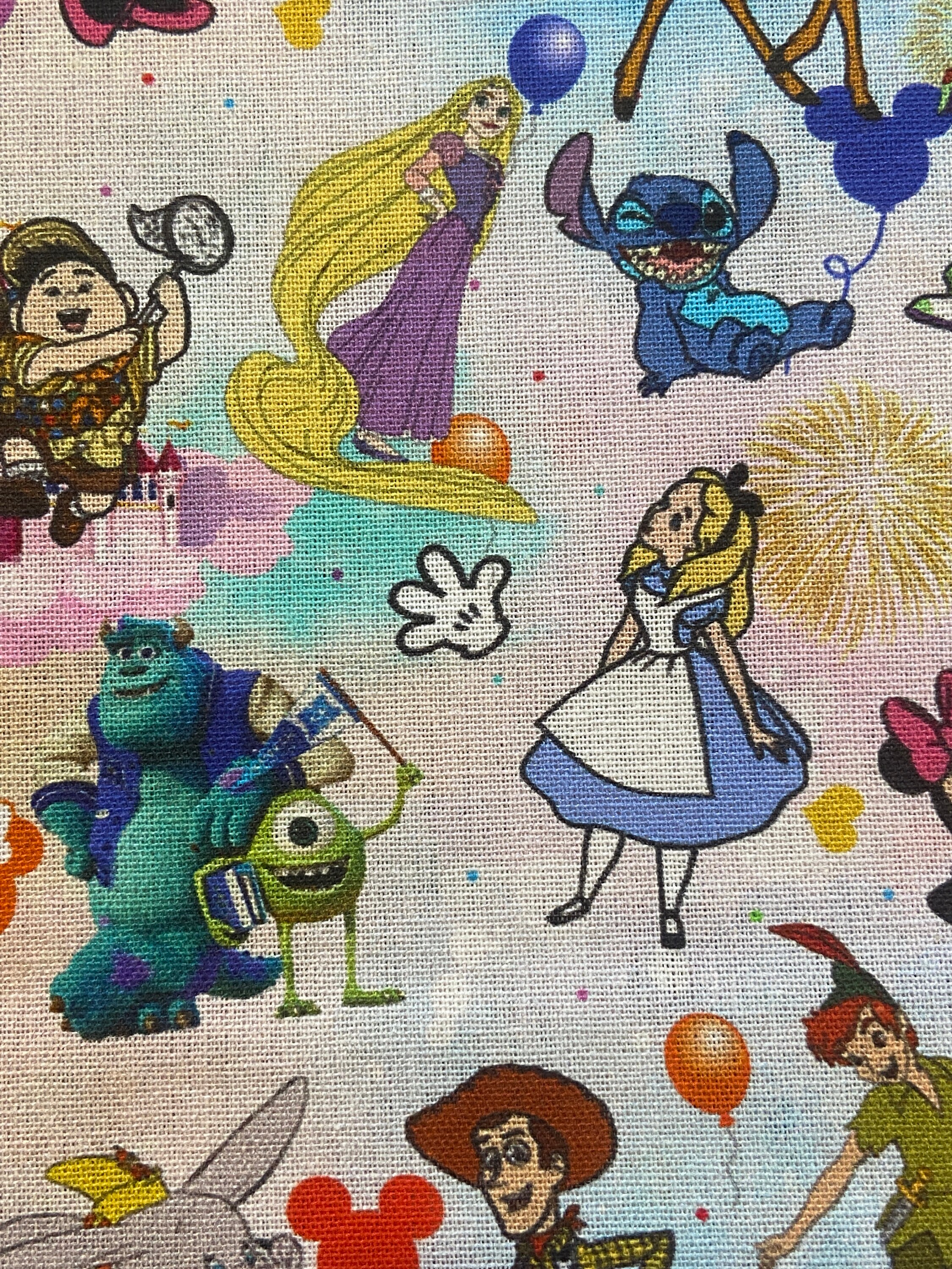 Disney Fabric Disney CHARACTERS Fabric Mickey Mouse Minnie | Etsy