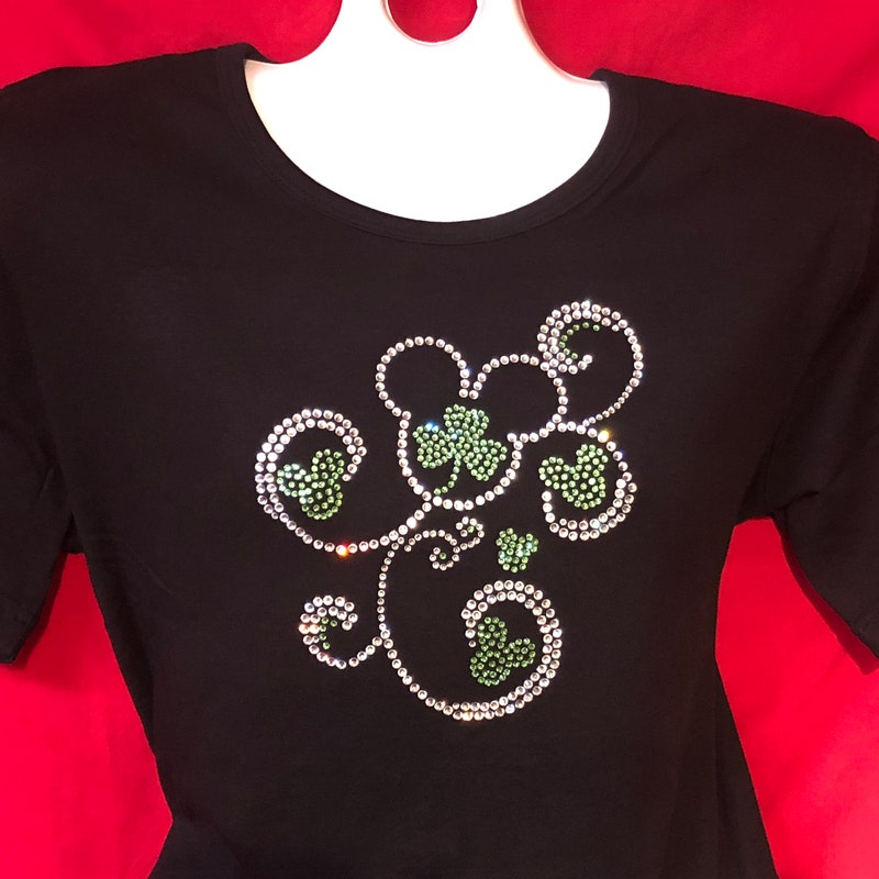 Rhinestone Mickey Mouse Tee - Etsy