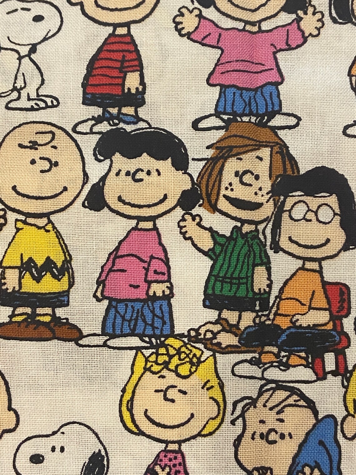 Peanuts Fabric Charlie Brown Fabric Snoopy Fabric White - Etsy