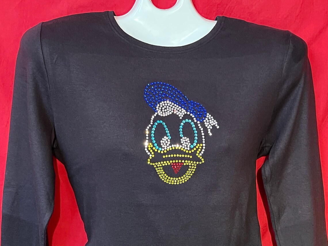 Donald Duck Shirt Donald Duck Bling Shirt Disney Bling - Etsy