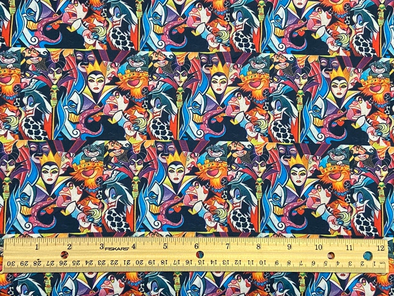 Disney Fabric Disney Villains Fabric Fat Quarter Fabric Fat | Etsy