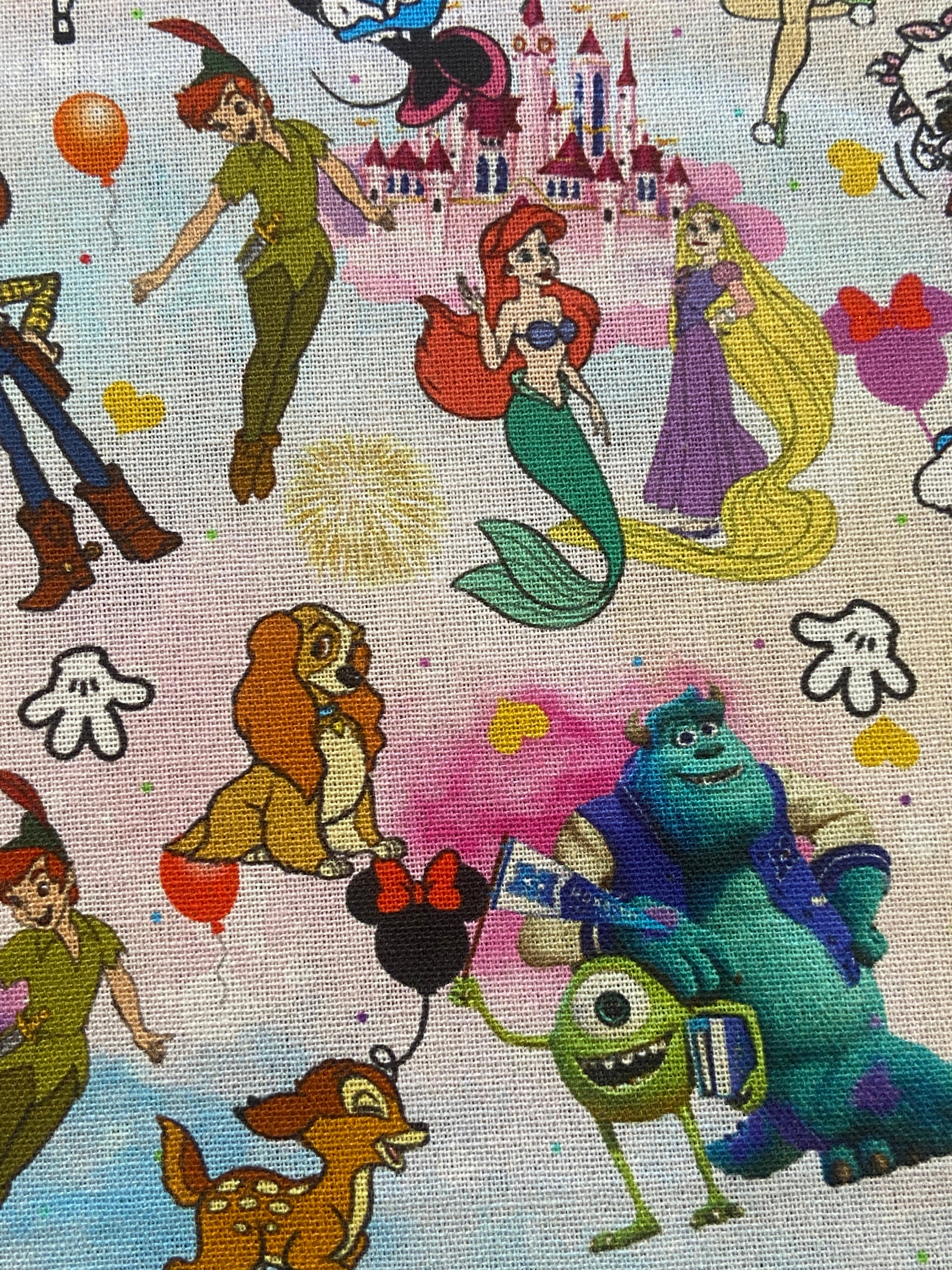 Disney Fabric Disney CHARACTERS Fabric Mickey Mouse Minnie | Etsy