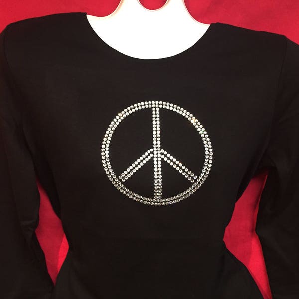 Rhinestone Peace - Etsy