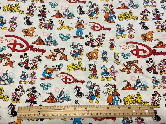 Mickey Mouse Fabric Team Disney FAB 5 Fabric 100% Cotton - Etsy
