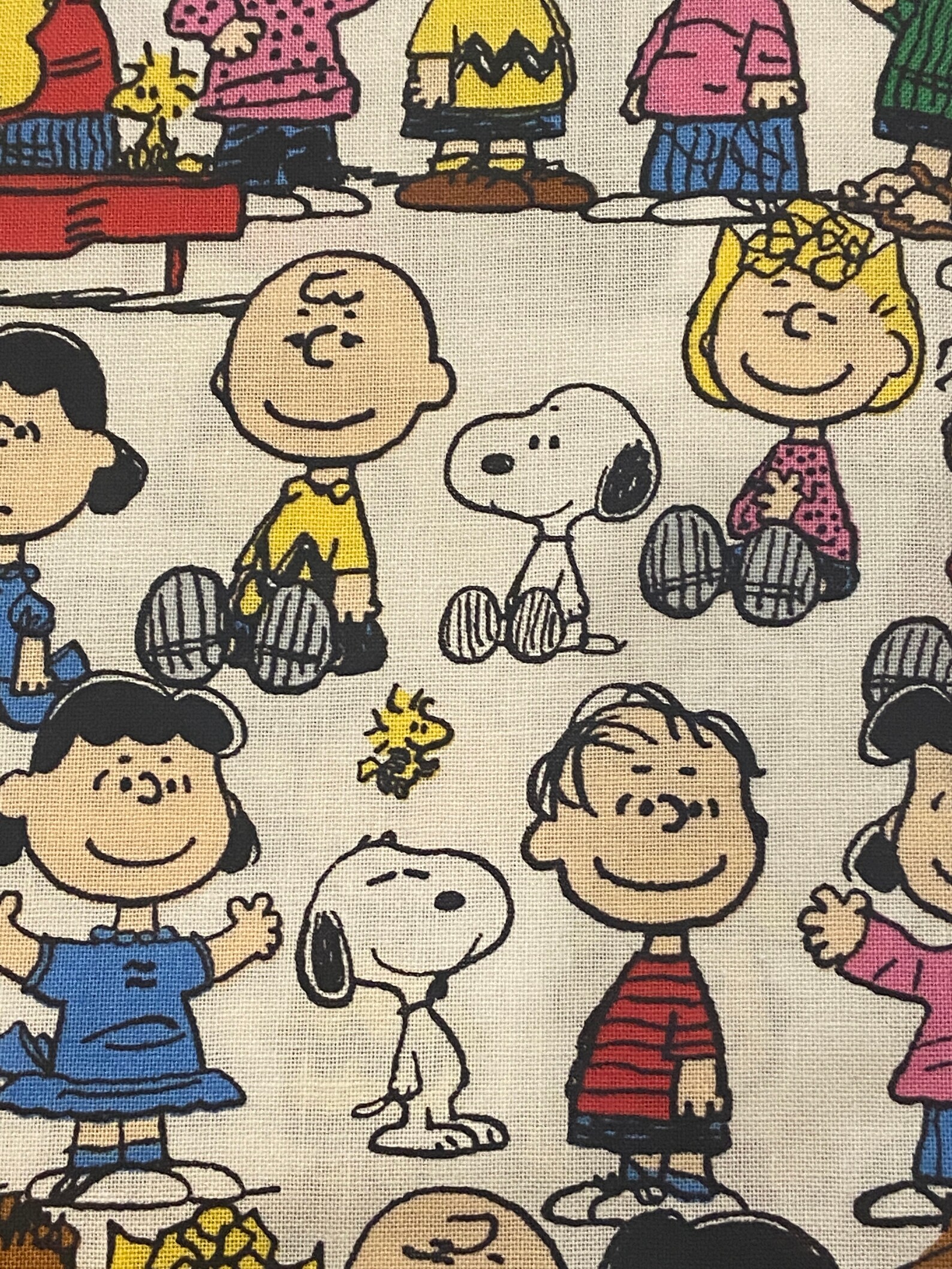 Peanuts Fabric Charlie Brown Fabric Snoopy Fabric White - Etsy