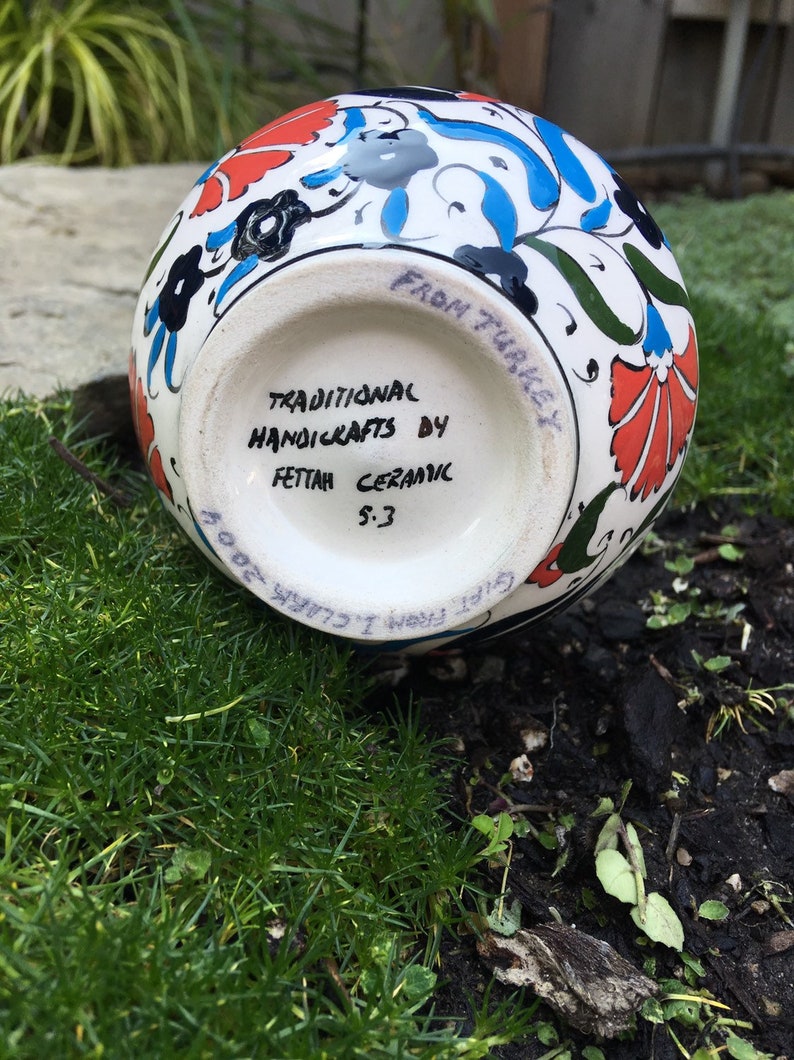 Fettah Ceramic Turkey Vase Gini Iznik - Etsy