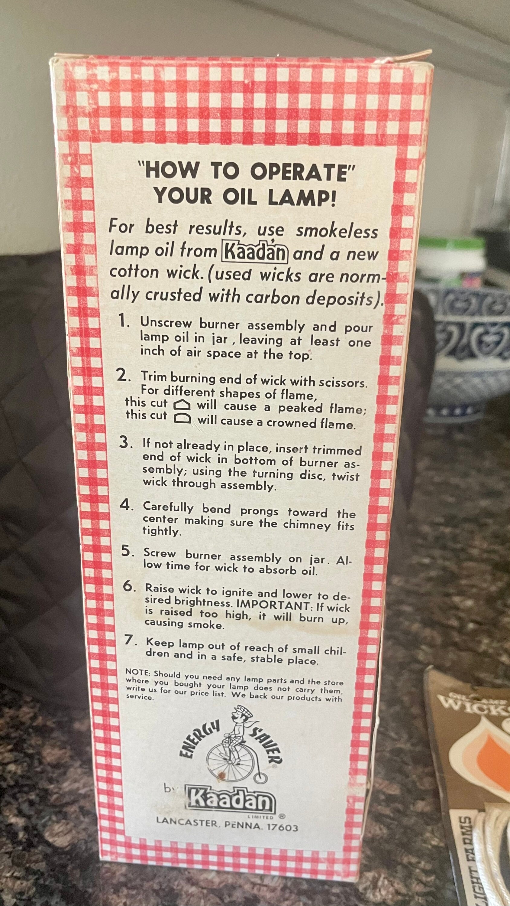 Vintage KAADAN Make Your Own Pantry Oil Lamp Kit in Box - Etsy