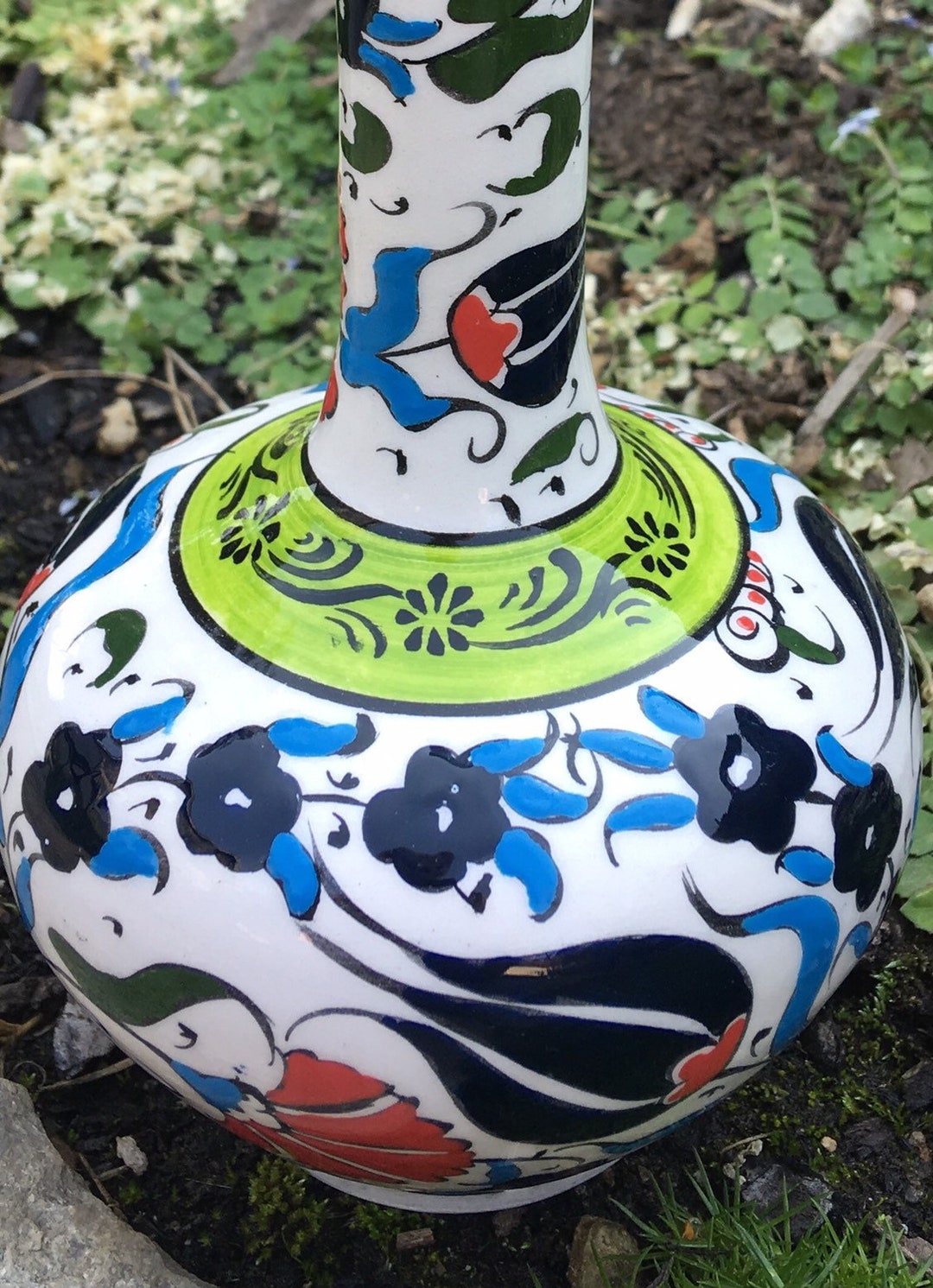 Fettah Ceramic Turkey Vase Gini Iznik - Etsy