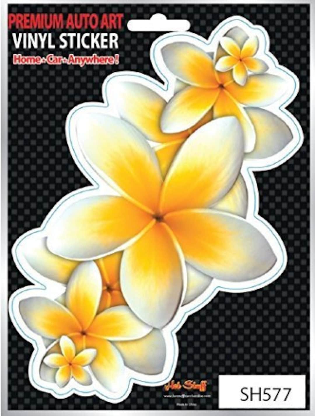 Frangipani Flower Auto Sticker - Etsy