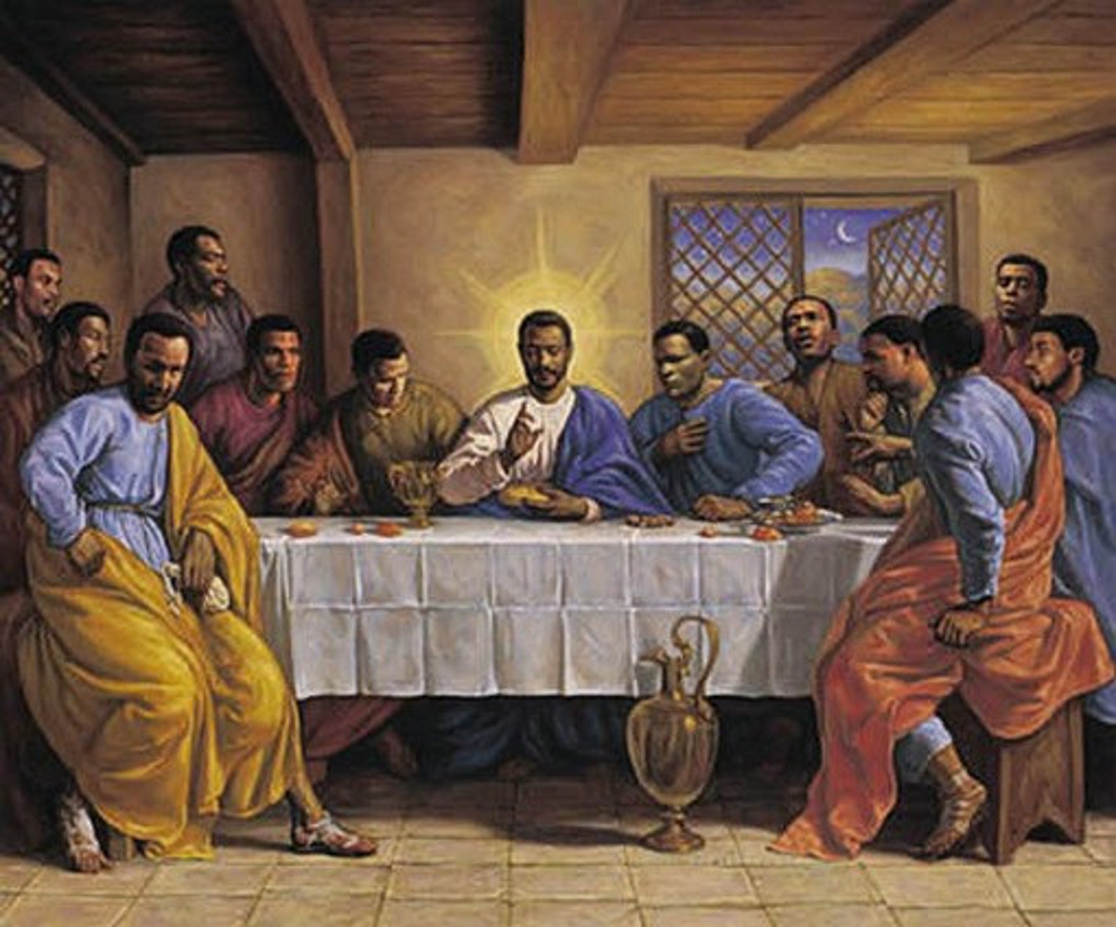African American Art Print - the Last Supper - 24x36 Poster - Etsy