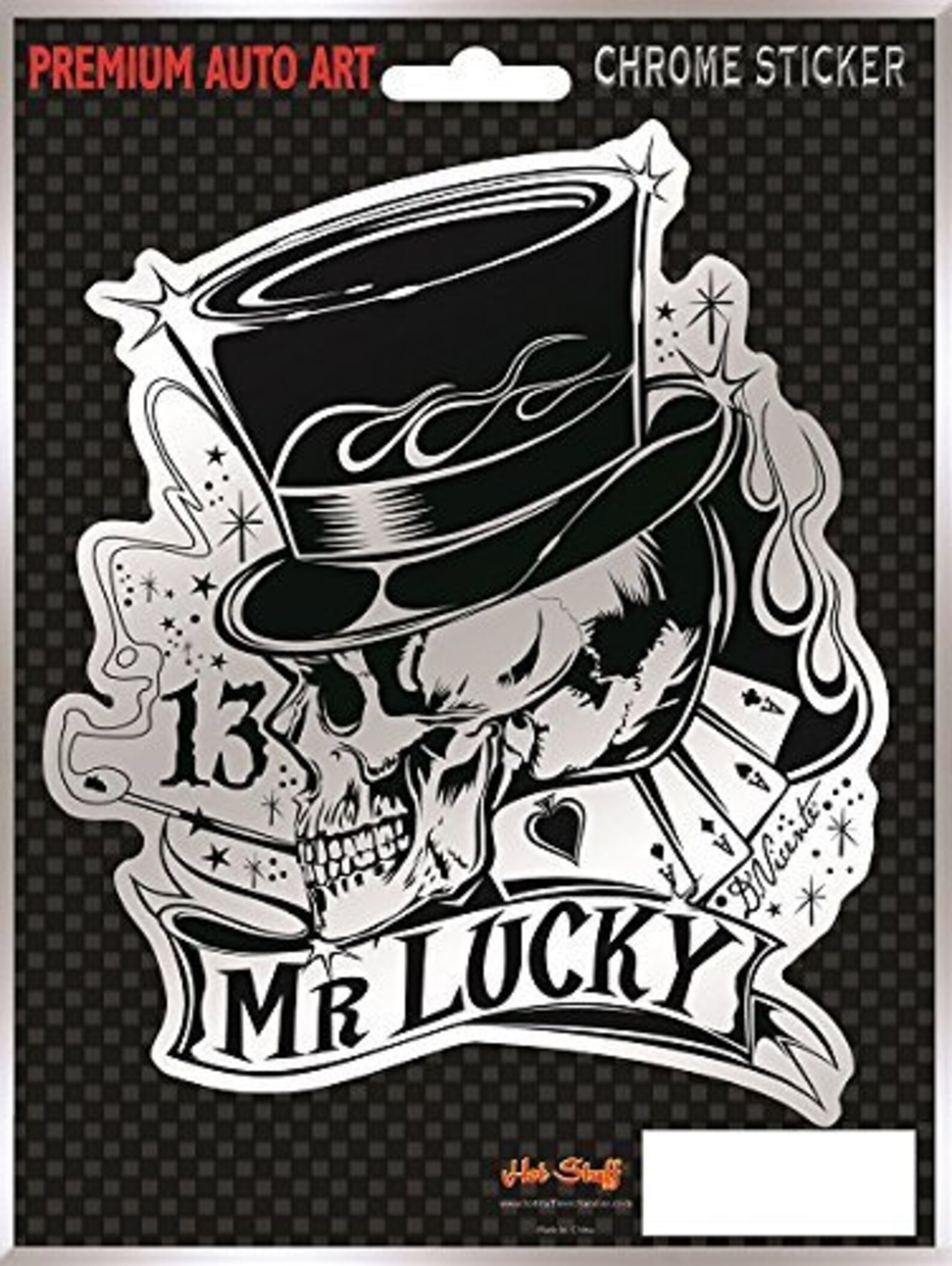 Skull Top Hat Chrome Auto Sticker - Etsy