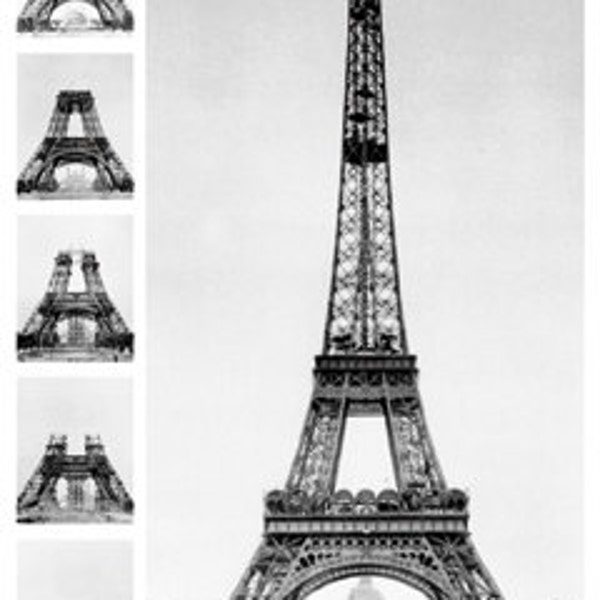 Eiffel Tower Construction Prints - Etsy