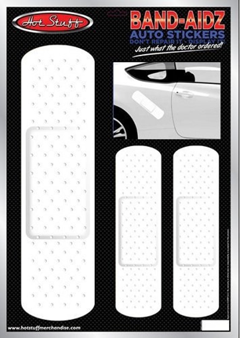Band-aid Car Auto Sticker Set White - Etsy