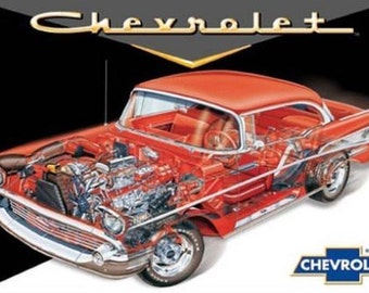 57 Chevy Poster - Etsy