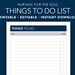 Editable Things to Do - Things to Do List - Things to Do Form ...