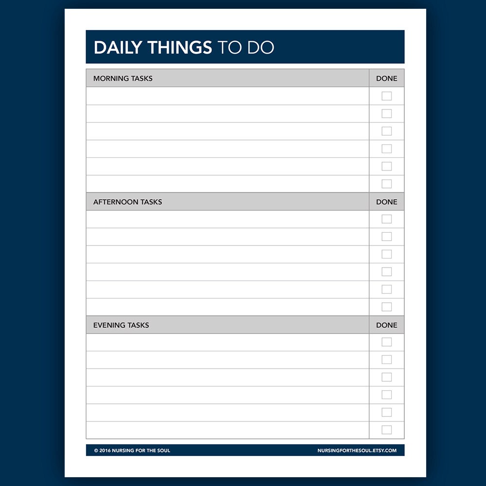 Daily Things to Do - Daily Things to Do List - Daily Things to Do ...