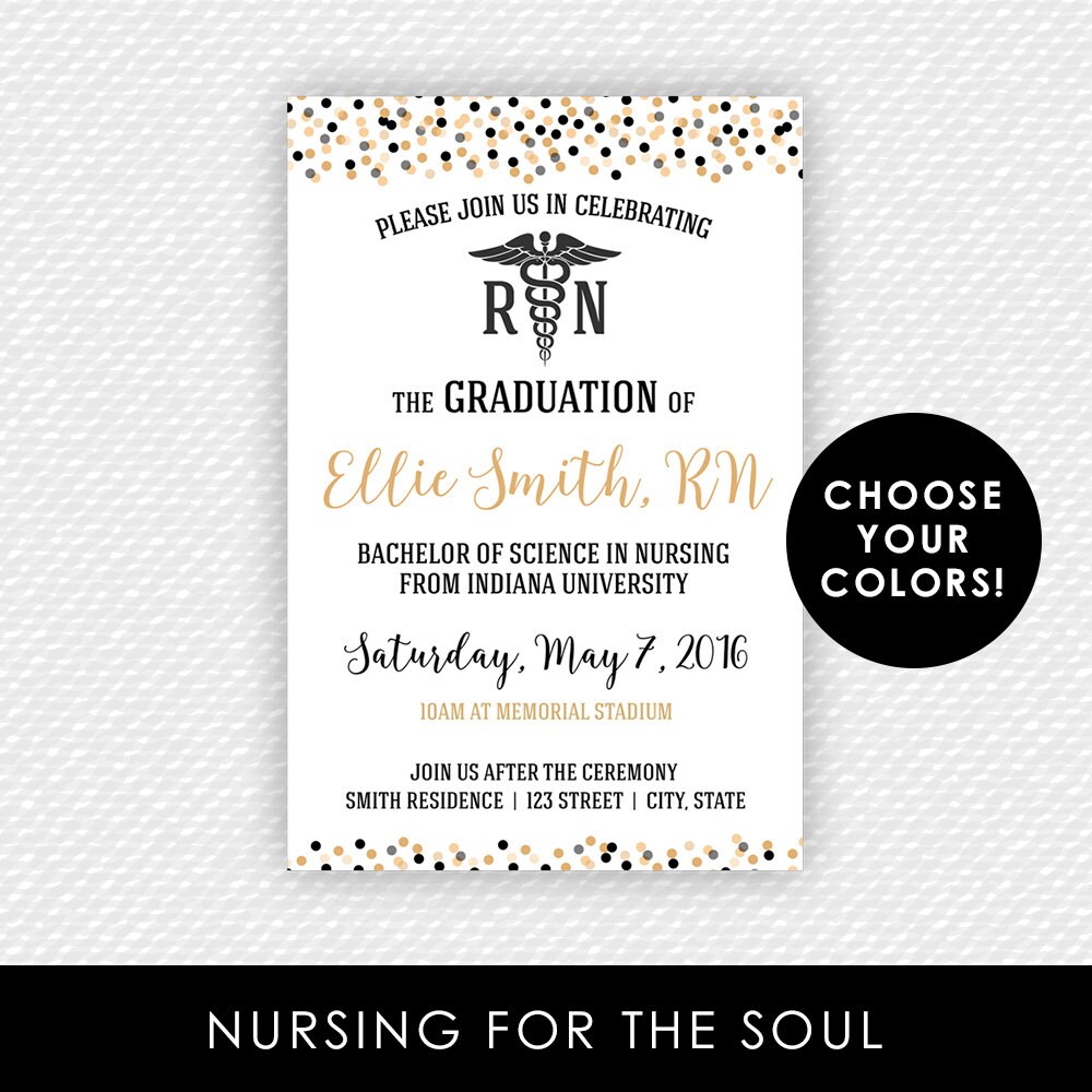 Nurse Invitation - Nurse Graduation Invitation - Nursing School ...