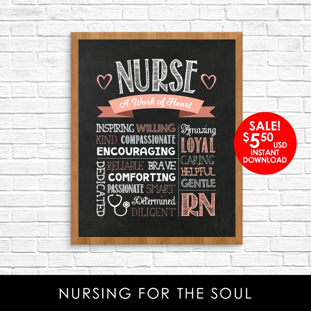 Nurse Sign - RN Nurse Chalkboard Sign - Nurse Gift - Nurse Graduation ...