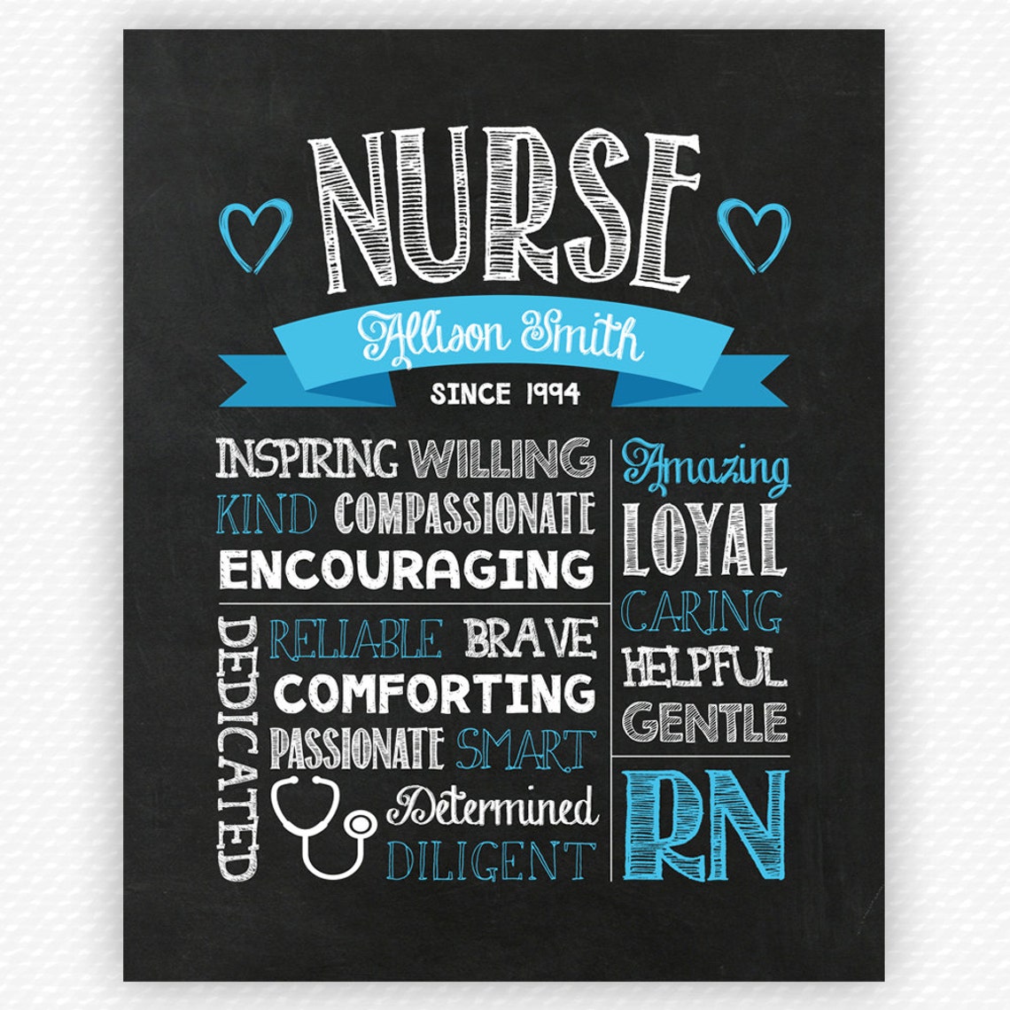 Nurses Day Gift - Nurse Chalkboard Sign - Nurse Gift - Nurse Graduation ...
