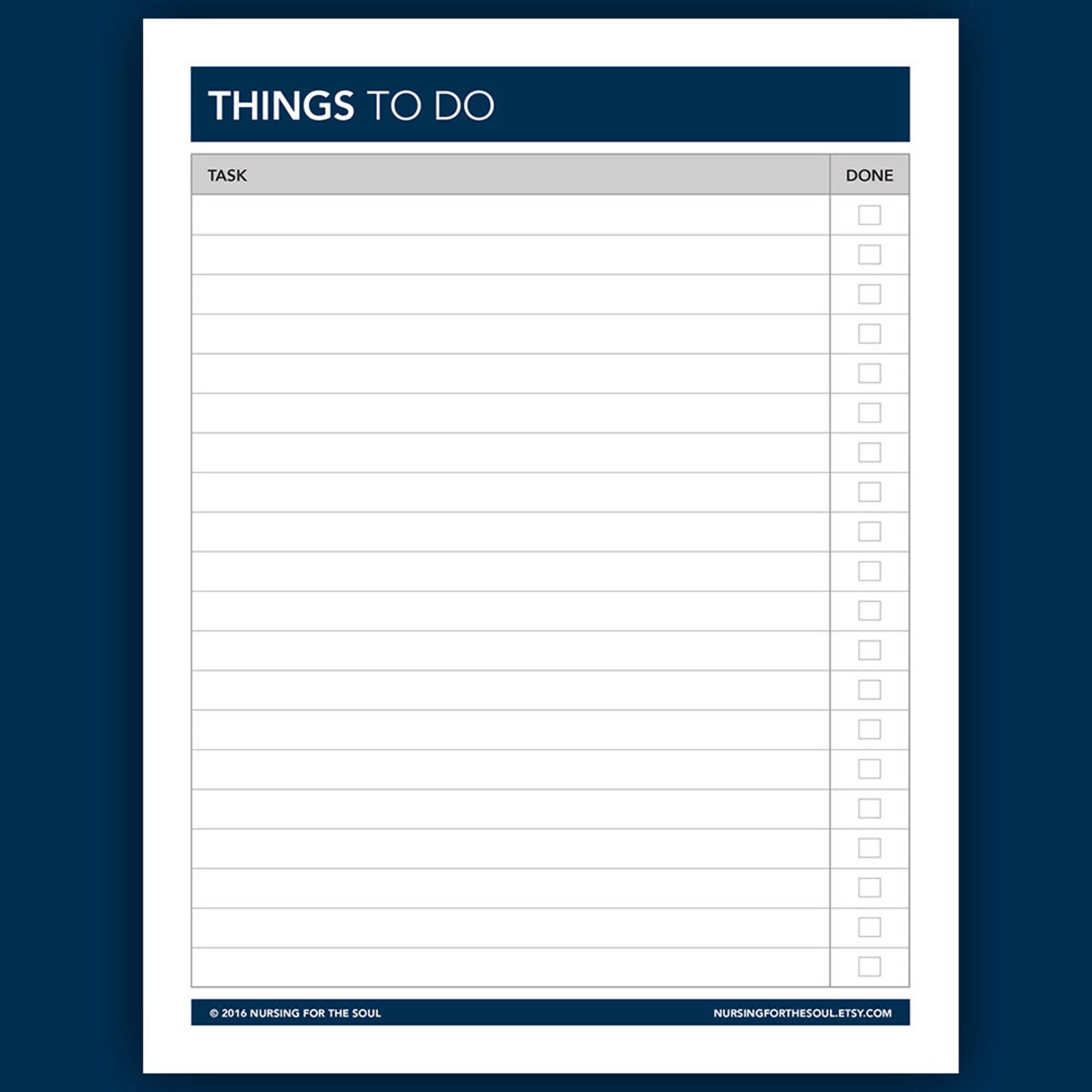 Editable Things to Do - Things to Do List - Things to Do Form ...