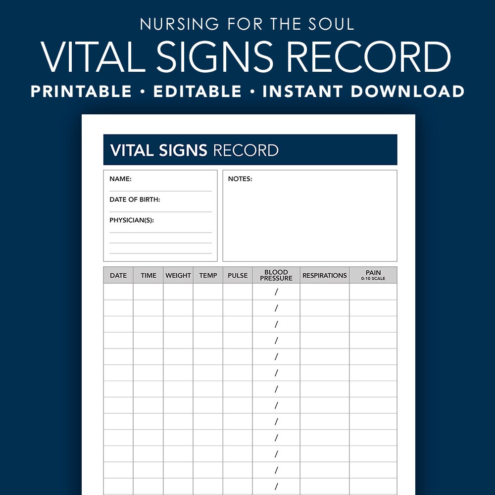 Editable Vital Signs Form Vital Signs Vital Signs For Etsy Nederland Editable Vital Signs Form Vital Signs Vital Signs For Etsy Nederland