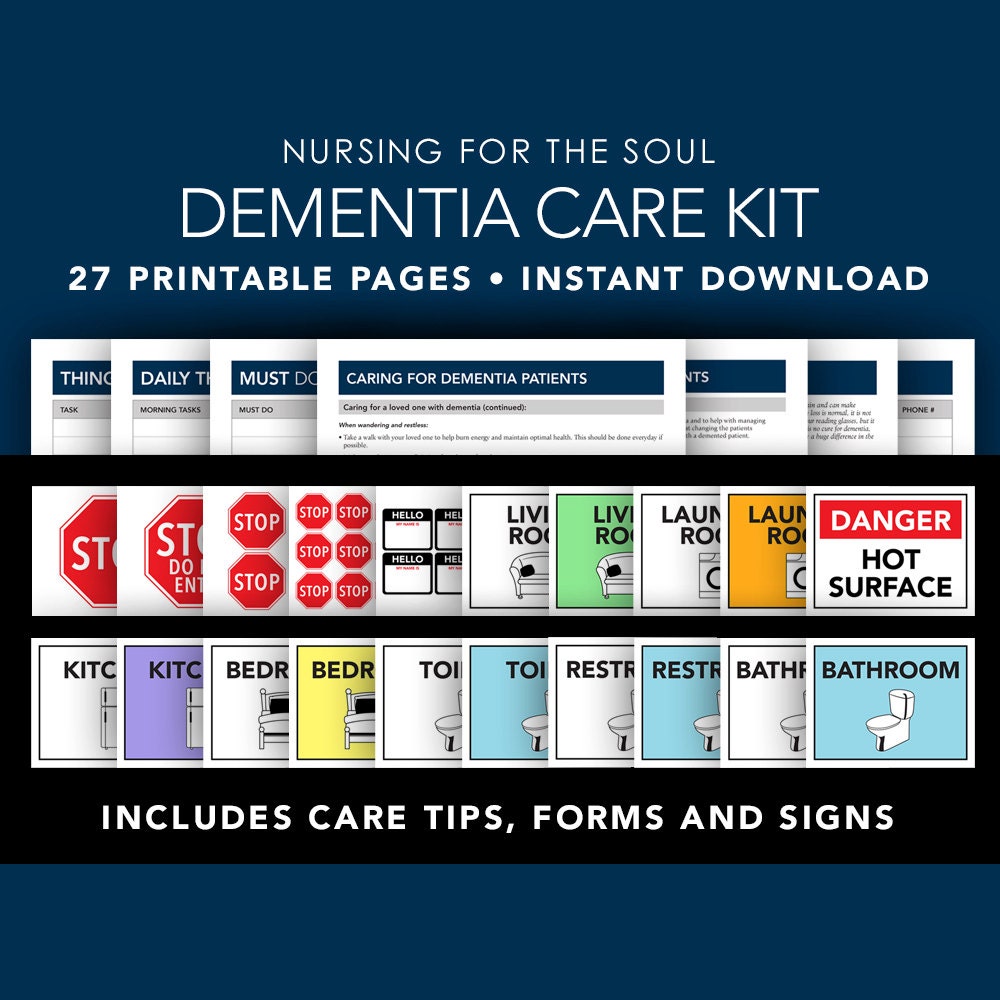 Dementia Care Kit Dementia Tips Dementia Signs Brain - Etsy