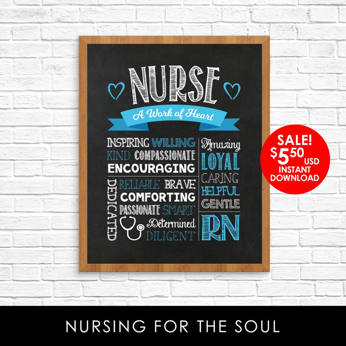 Nurse Sign RN Nurse Chalkboard Sign Nurse Gift Nurse - Etsy