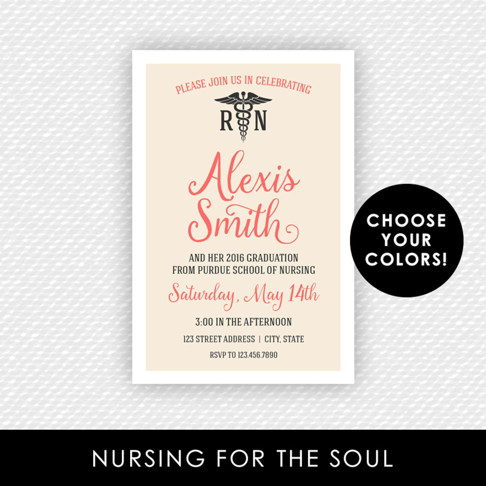 Nurse Invitation - Nurse Graduation Invitation - Nursing School ...