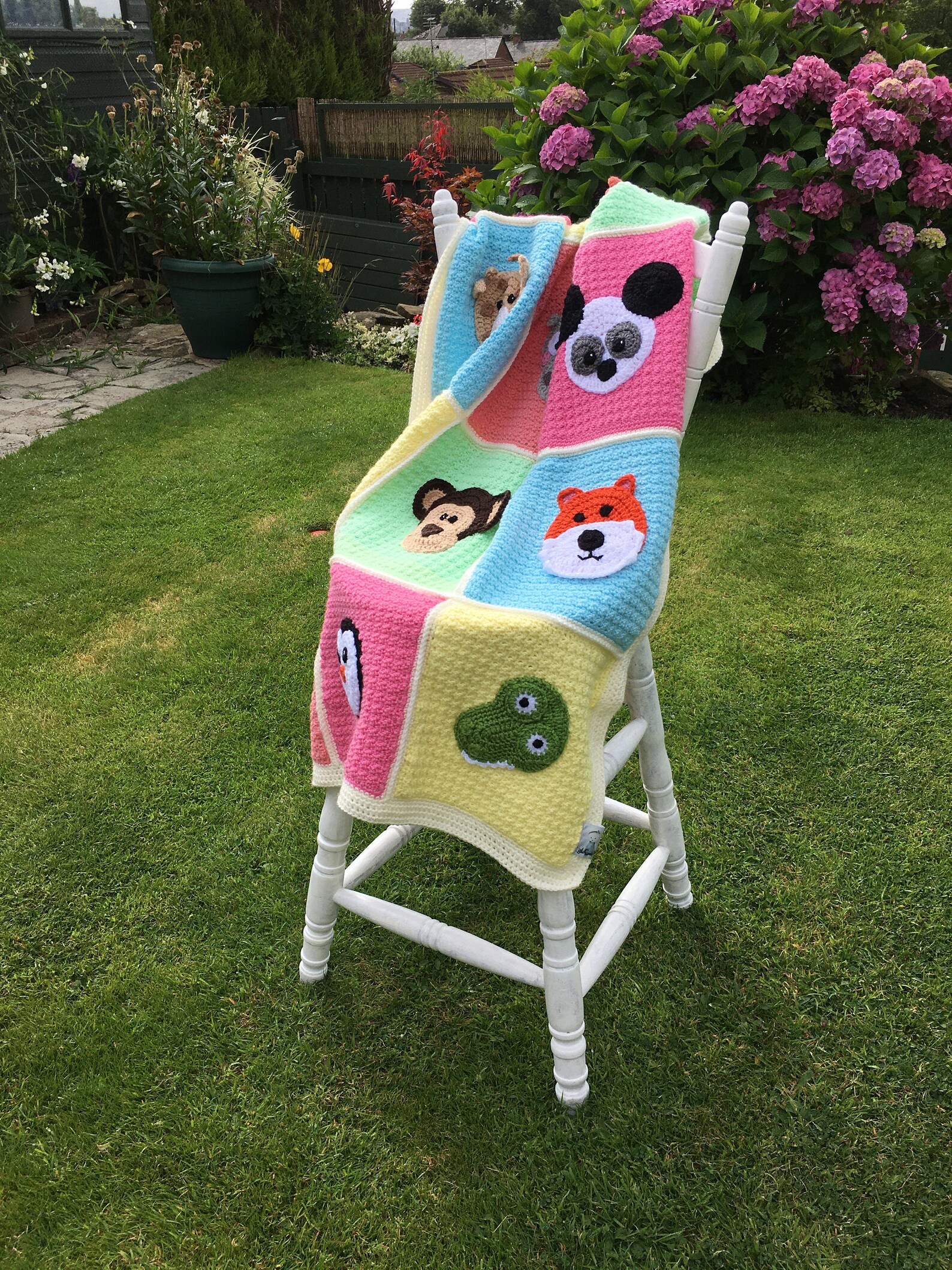 Safari Blanket/ Animal Afghan/wild Animal Play Mat/ Colouful Kids ...