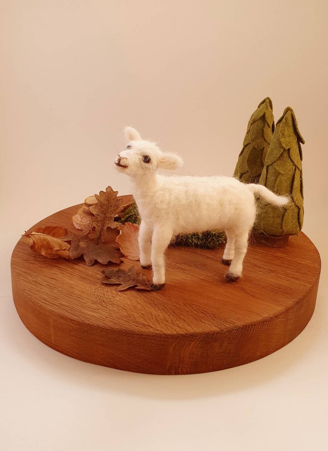 Needle Felted Lamb: Wool Sculpture, Posable Animal Figurine - Etsy