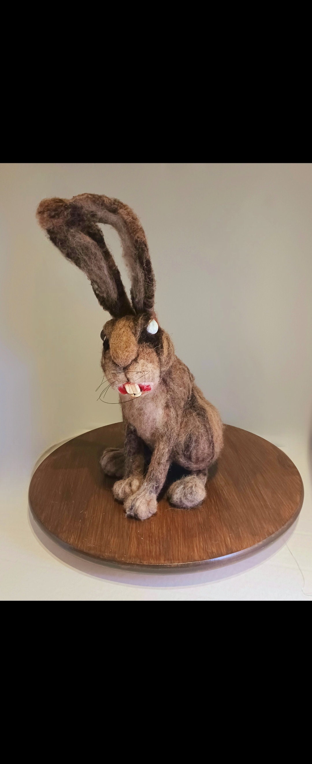 Needle Felted Rabbit | Felted General Woundwort | Handmade Gift | Fibre ...