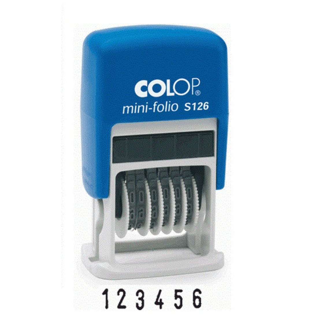 Number Stamp - Colop S126 - Six Digits - Self Inking Stamp - Etsy