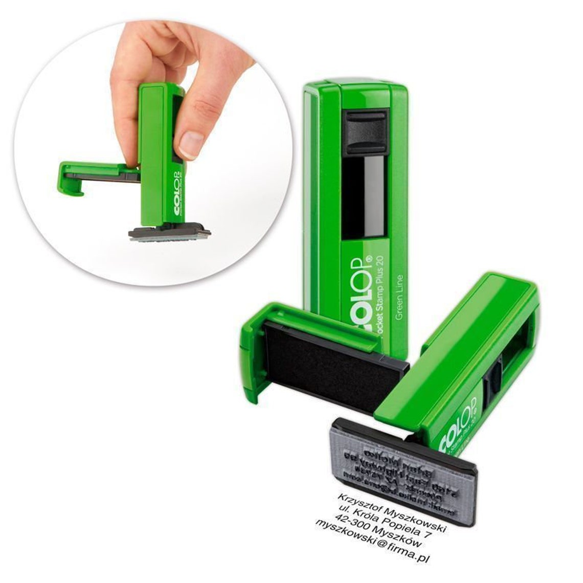 Colop Pocket Stamp Plus 20 Stamper With Custom Self Inking - Etsy