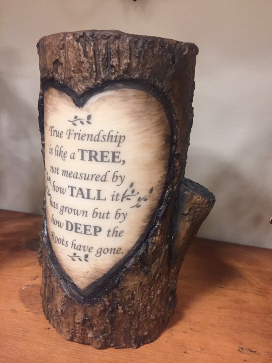 Candle Soy All Wax Log With Personalized Friendship Quote Gift for ...