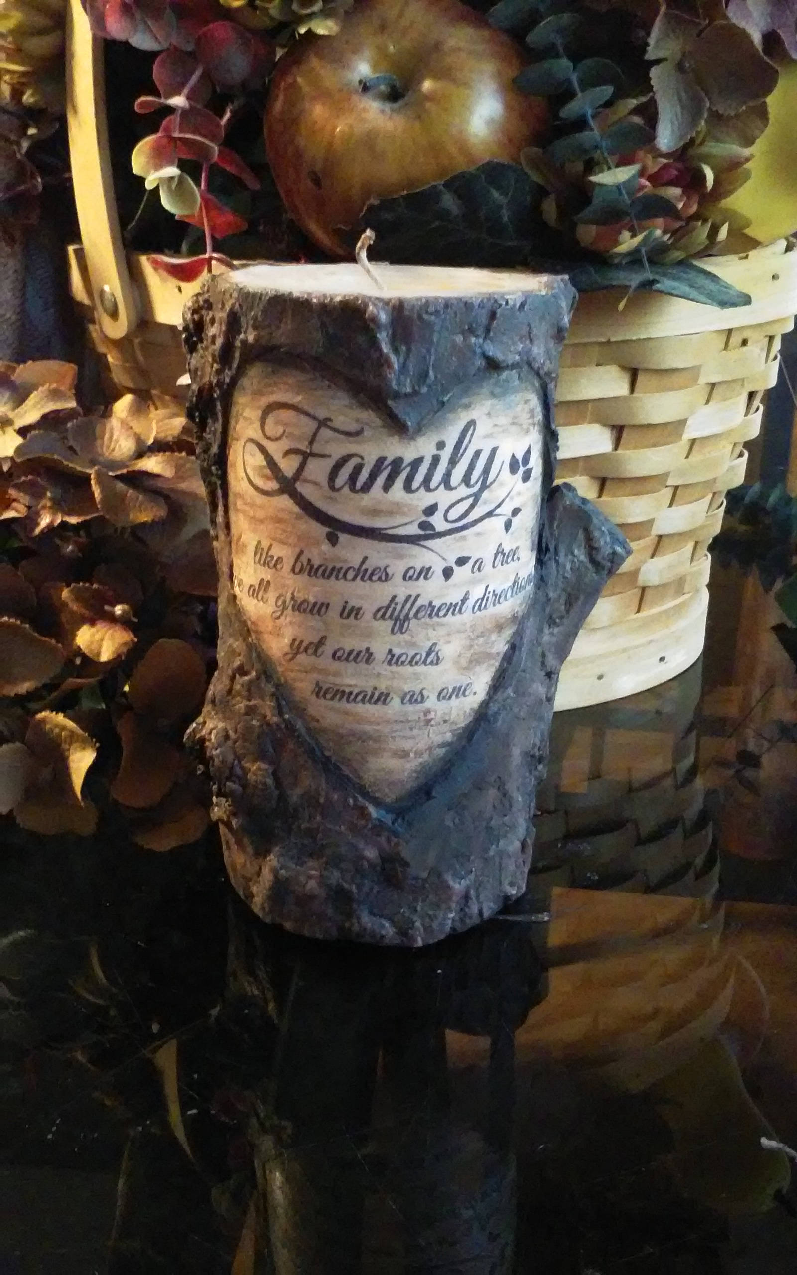 Family Tree Log Candle Quote: Like Branches on a Tree We All | Etsy