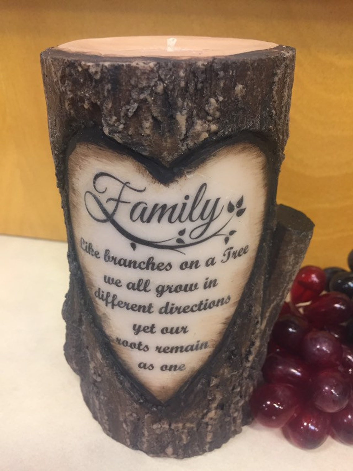 Family Tree Log Candle Quote: Like Branches on a Tree We All | Etsy