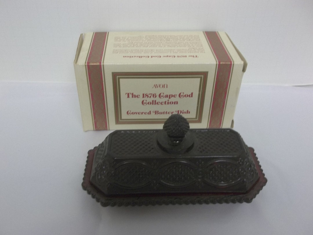 Avon Cape Cod, Red Dinnerware, Butter Dish and Lid, IOB, Several Pieces ...