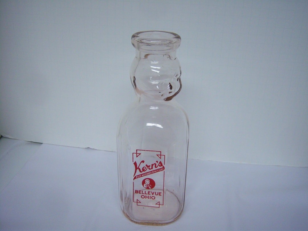 Vintage Baby Face Milk Bottle Kern's Baby Face Bottle - Etsy