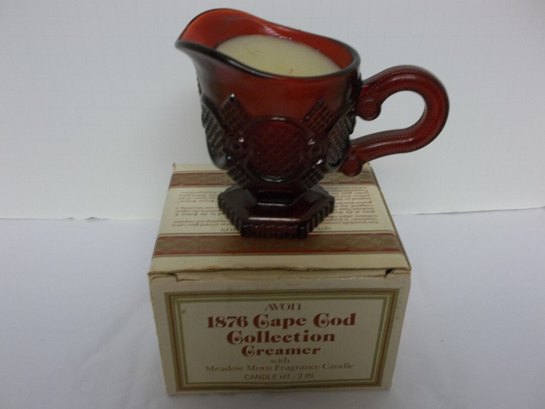 Avon Cape Cod, Red Dinnerware, Creamer With Candle in It, IOB, Several ...