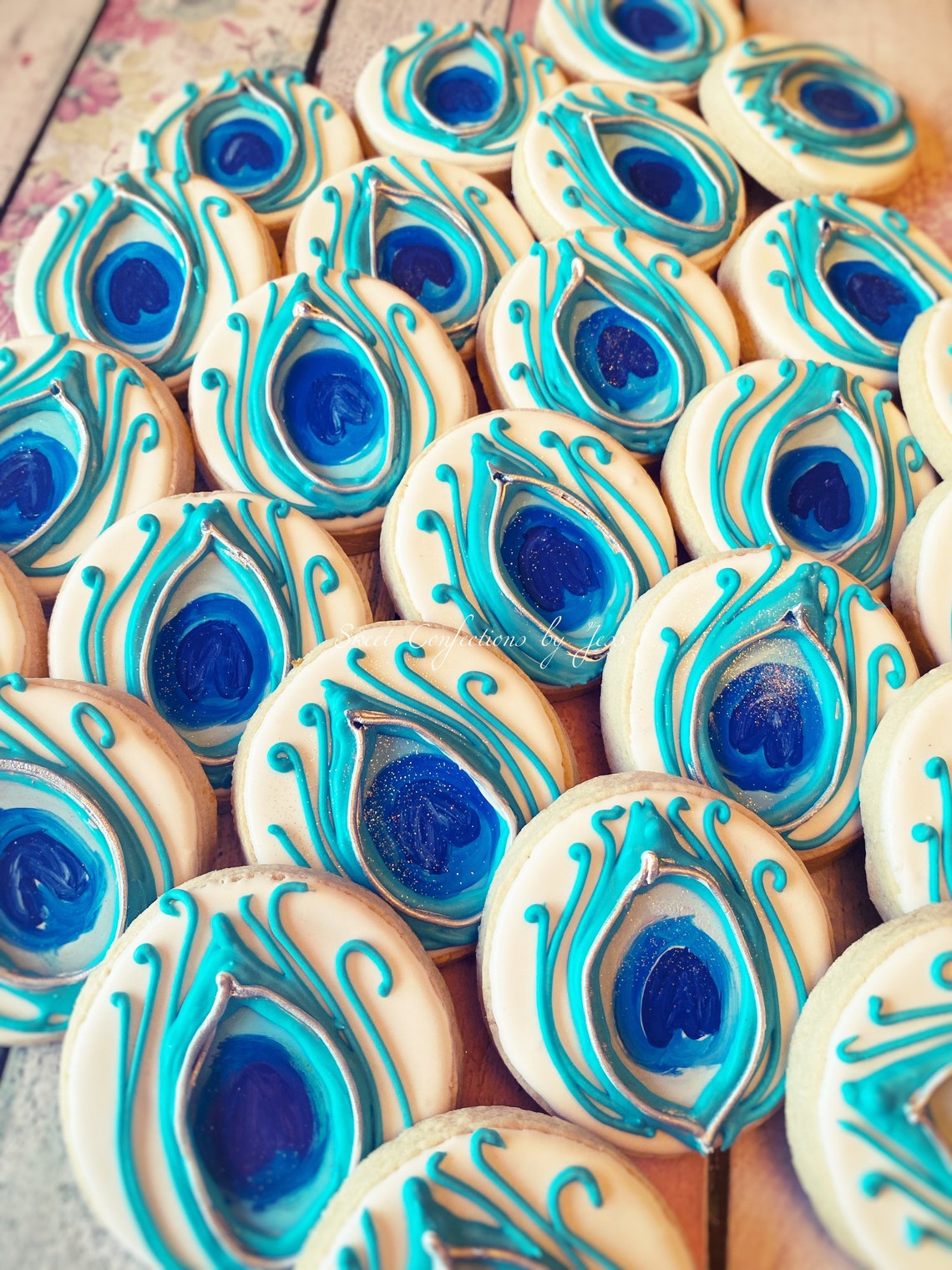 Peacock Feather Cookies | Etsy