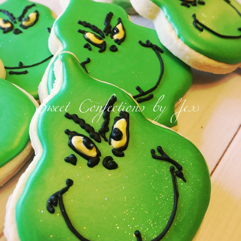 Grinch Christmas Cookies - Etsy