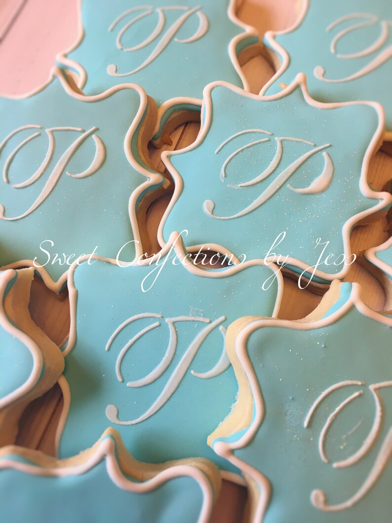 Wedding Initial Cookies - Etsy