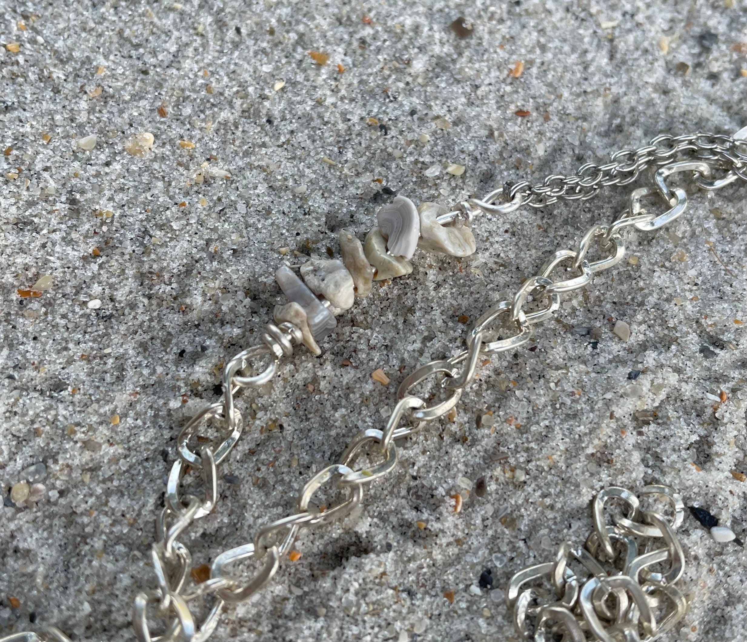 The beachcomber Necklace Natural Shell Necklace Silver Shell Necklace ...