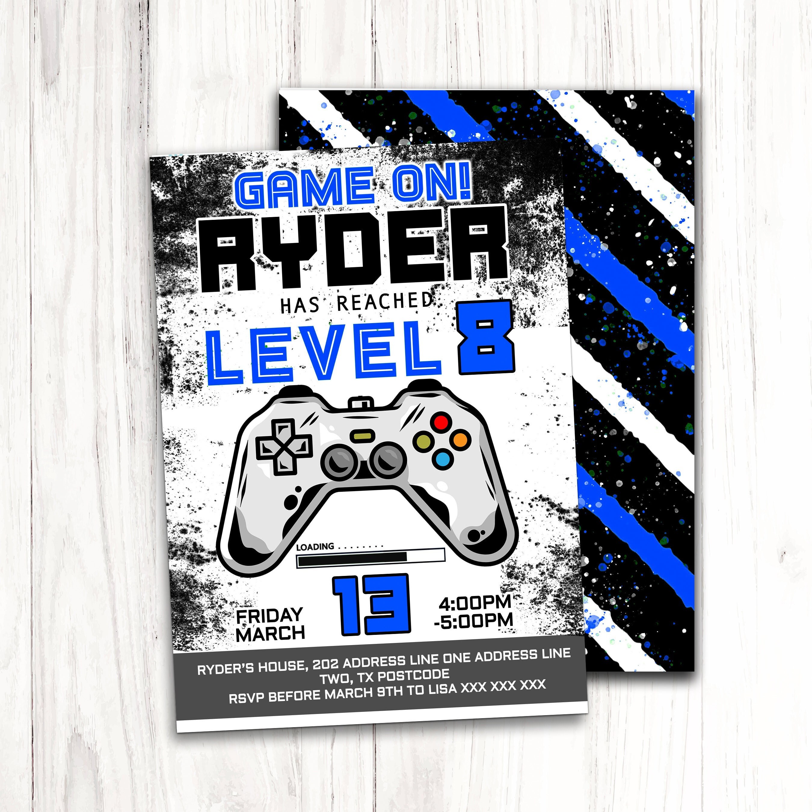 Video Game Birthday Invitation Any Age Gaming Video Game - Etsy