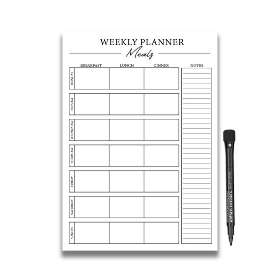 WEEKLY MEAL PLANNER Poster Instant download personalized shopping list ...